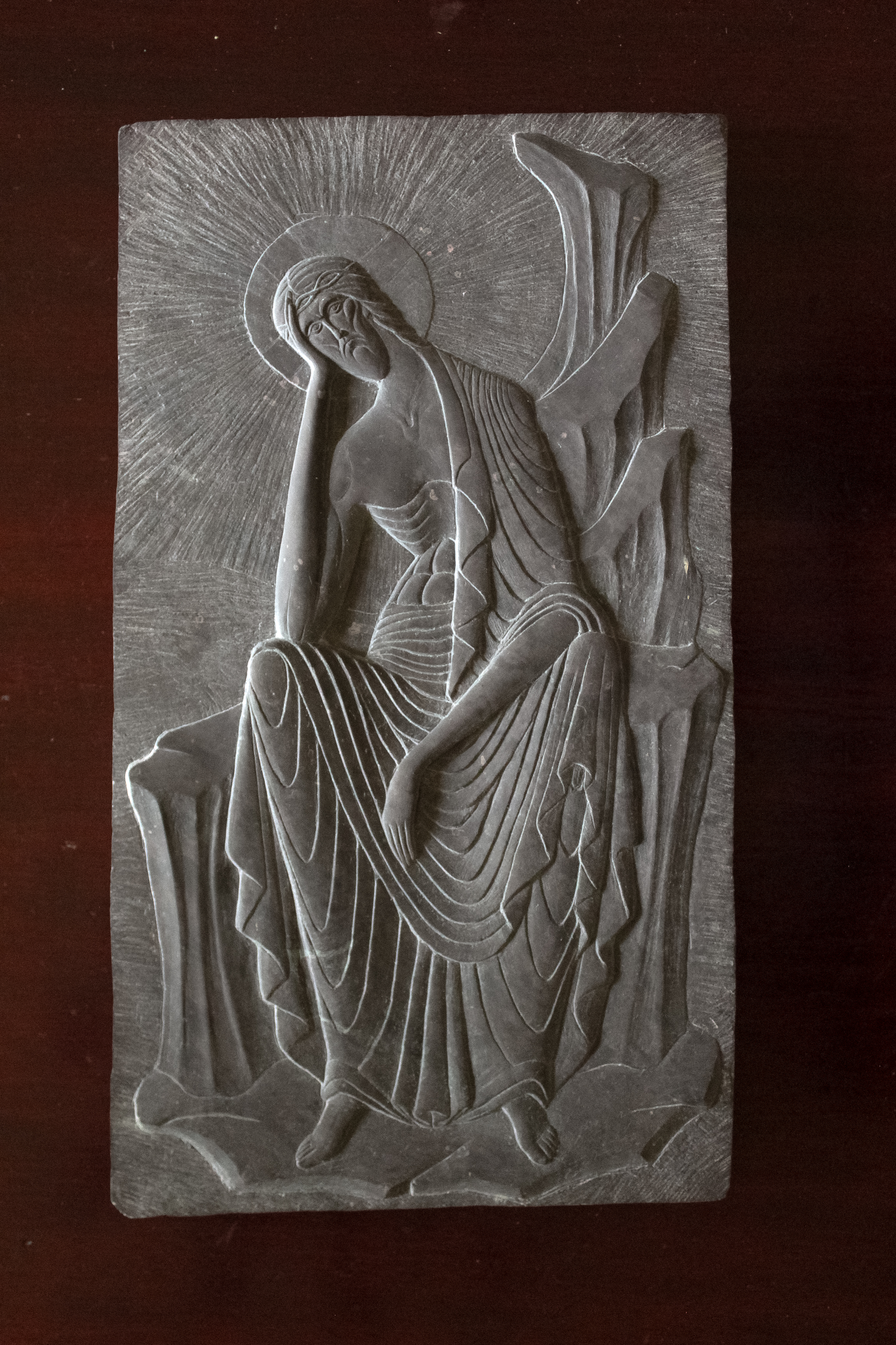 The Pensive Christ - by Ewan Craig - Stone, Clay & Wood