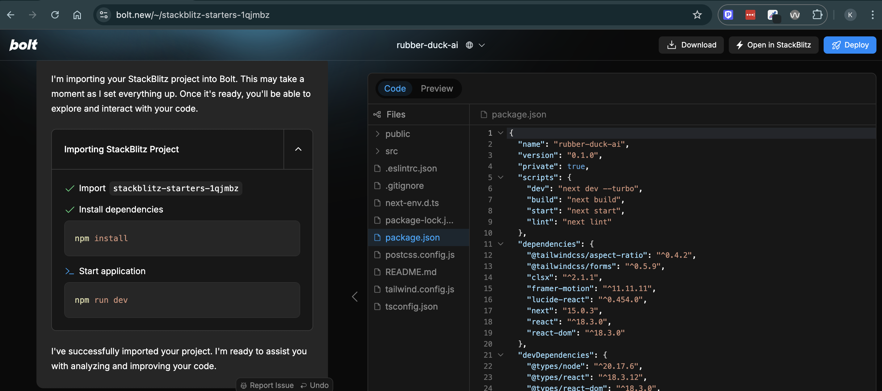 How to Import a Local Project into the Browser-Based Bolt.new Platform
