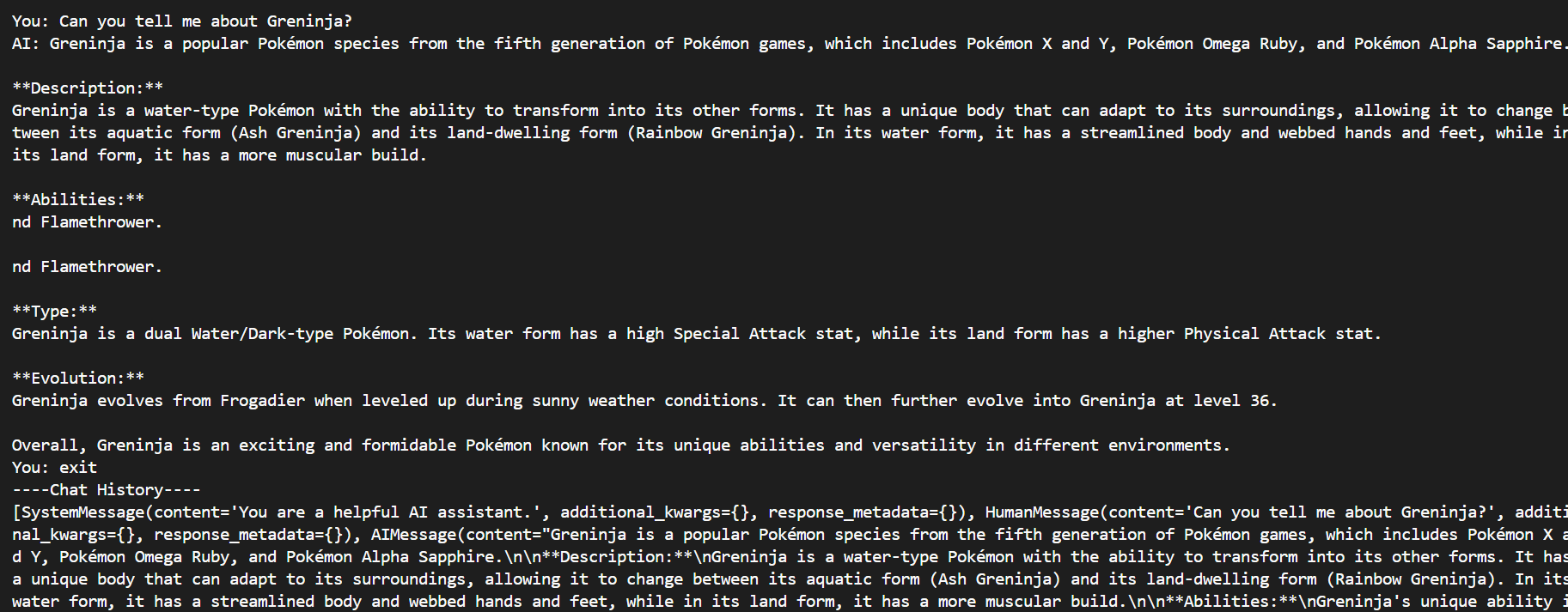 How to create a chatbot with a history-saving option using LangChain ...