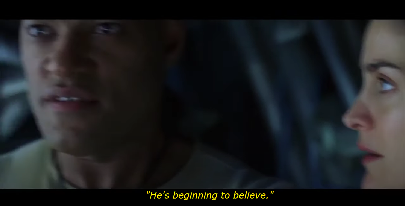 Week 2 - Morpheus: "He's beginning to believe."