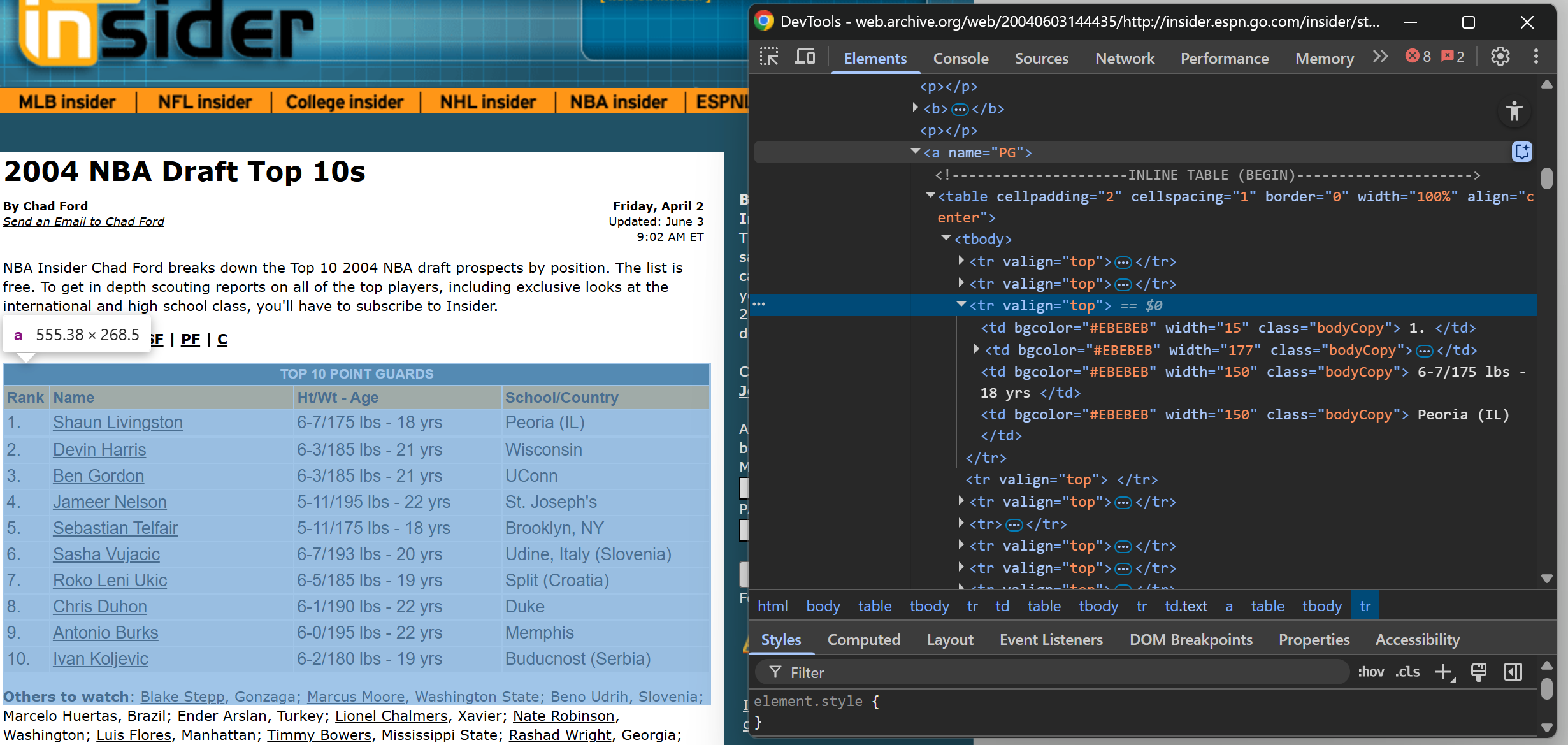 Scraping Historical Data From the Wayback Machine