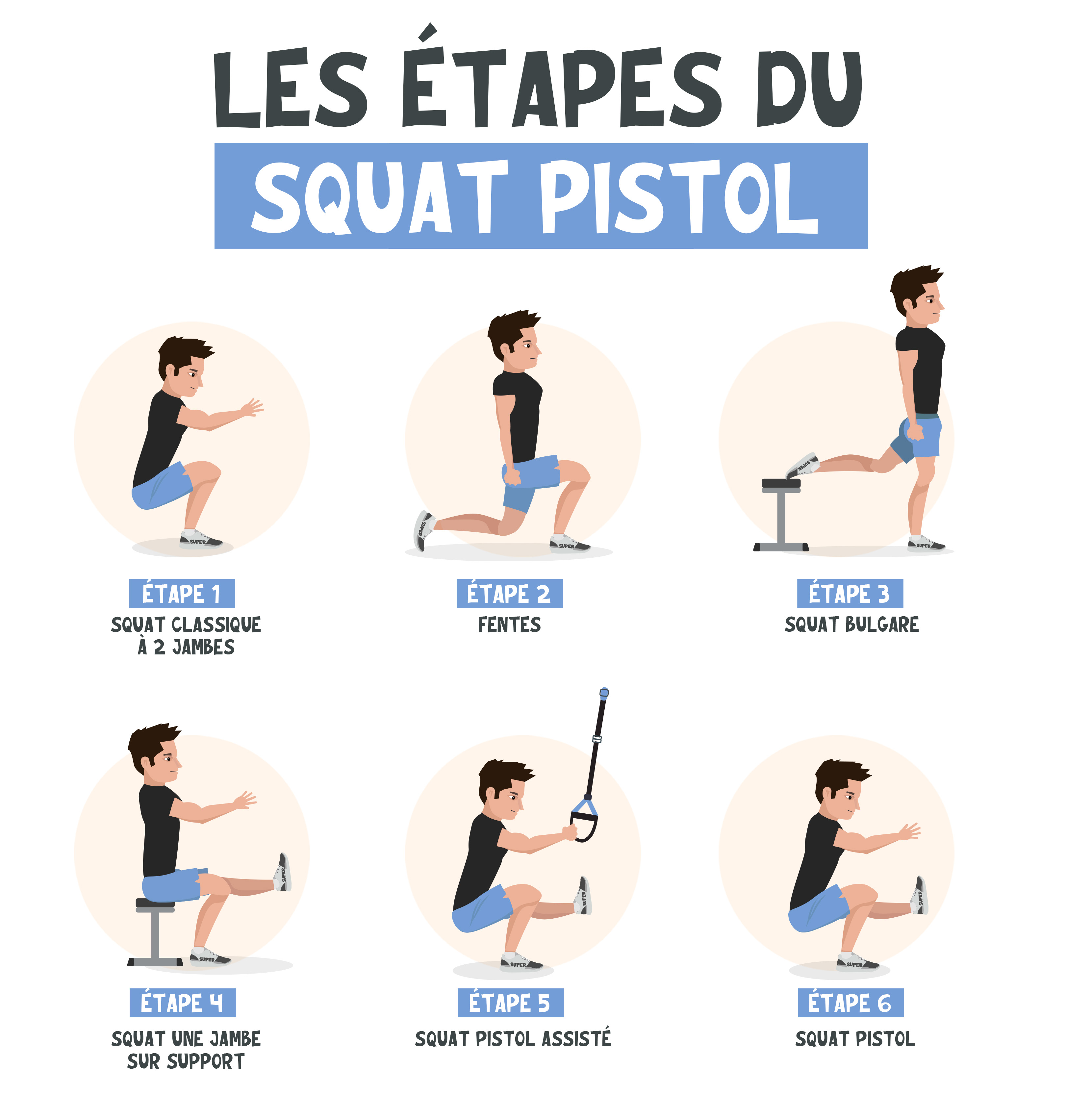 Maîtriser le squat à une jambe [squat pistol]