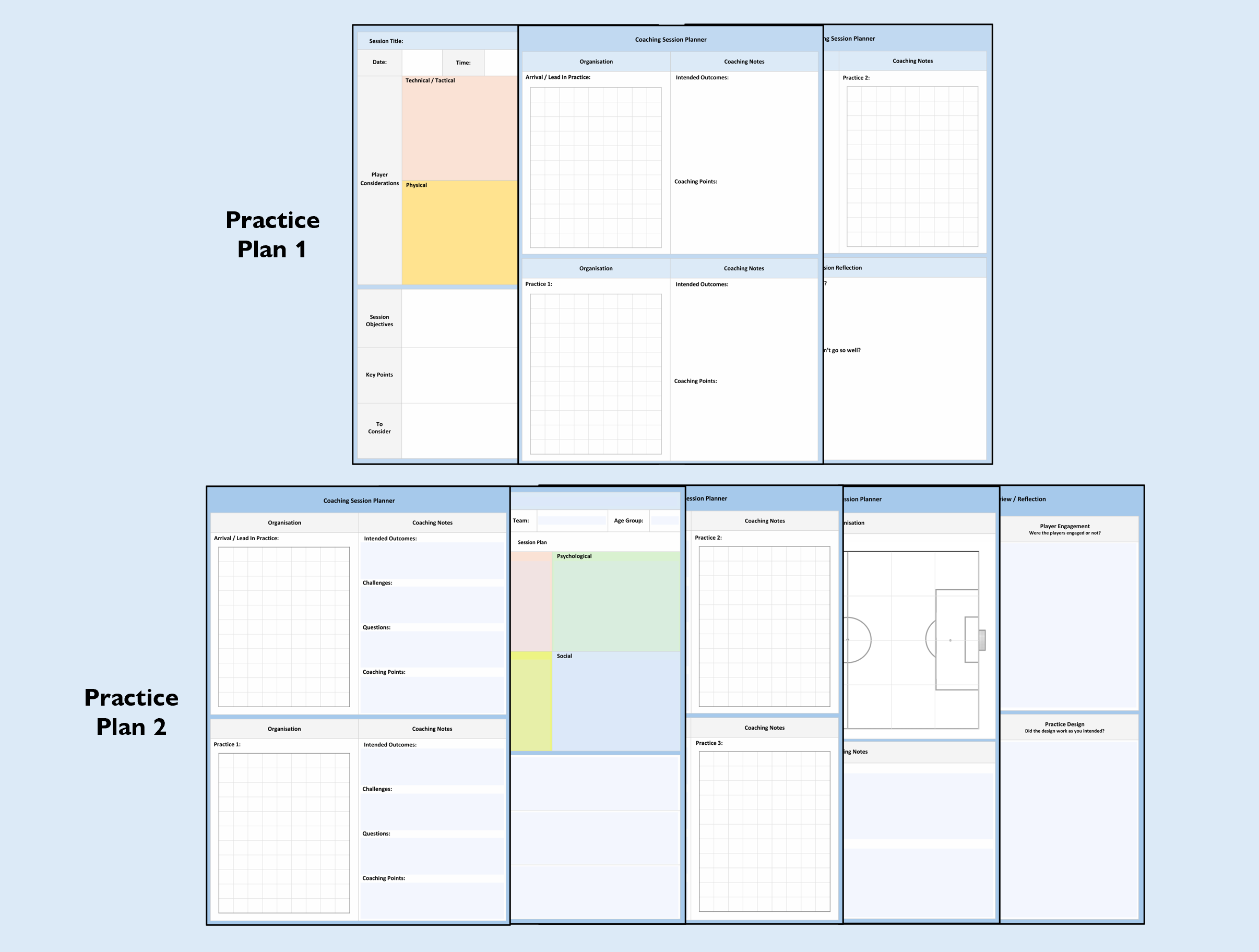 Session Planning and Reflection Templates