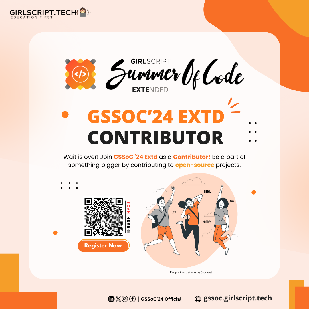 Registrations as a Contributor for GSSoC '24 Extended Has Started 🎉
