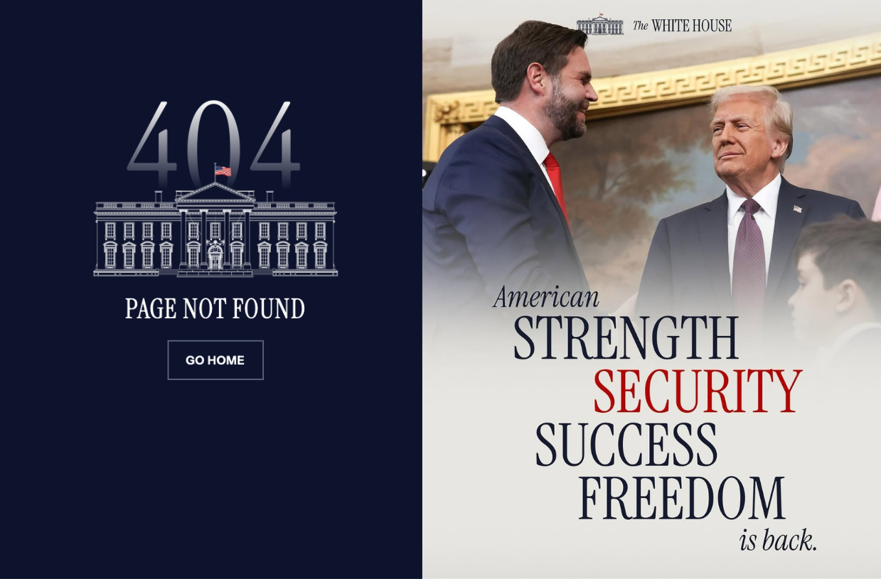 Here's the fonts Trump’s using on the new whitehouse dot gov