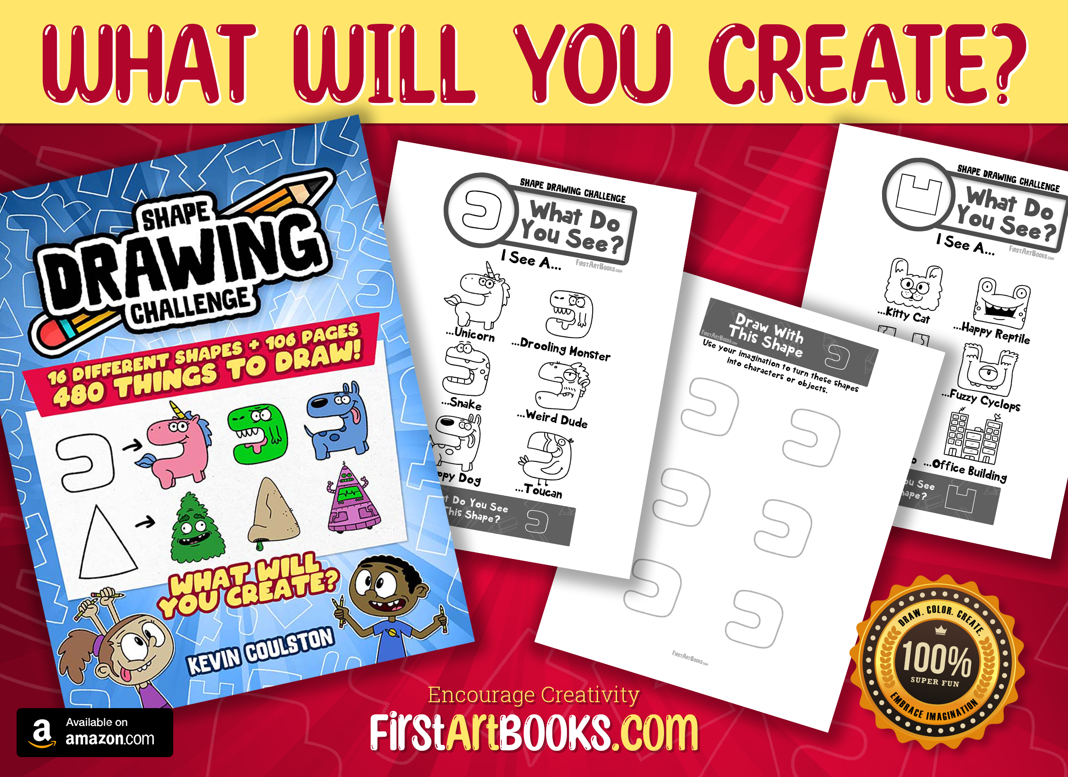 Video Drawing Tutorial: Shape Drawing Challenge #3 | Turn 1 Shape Into ...