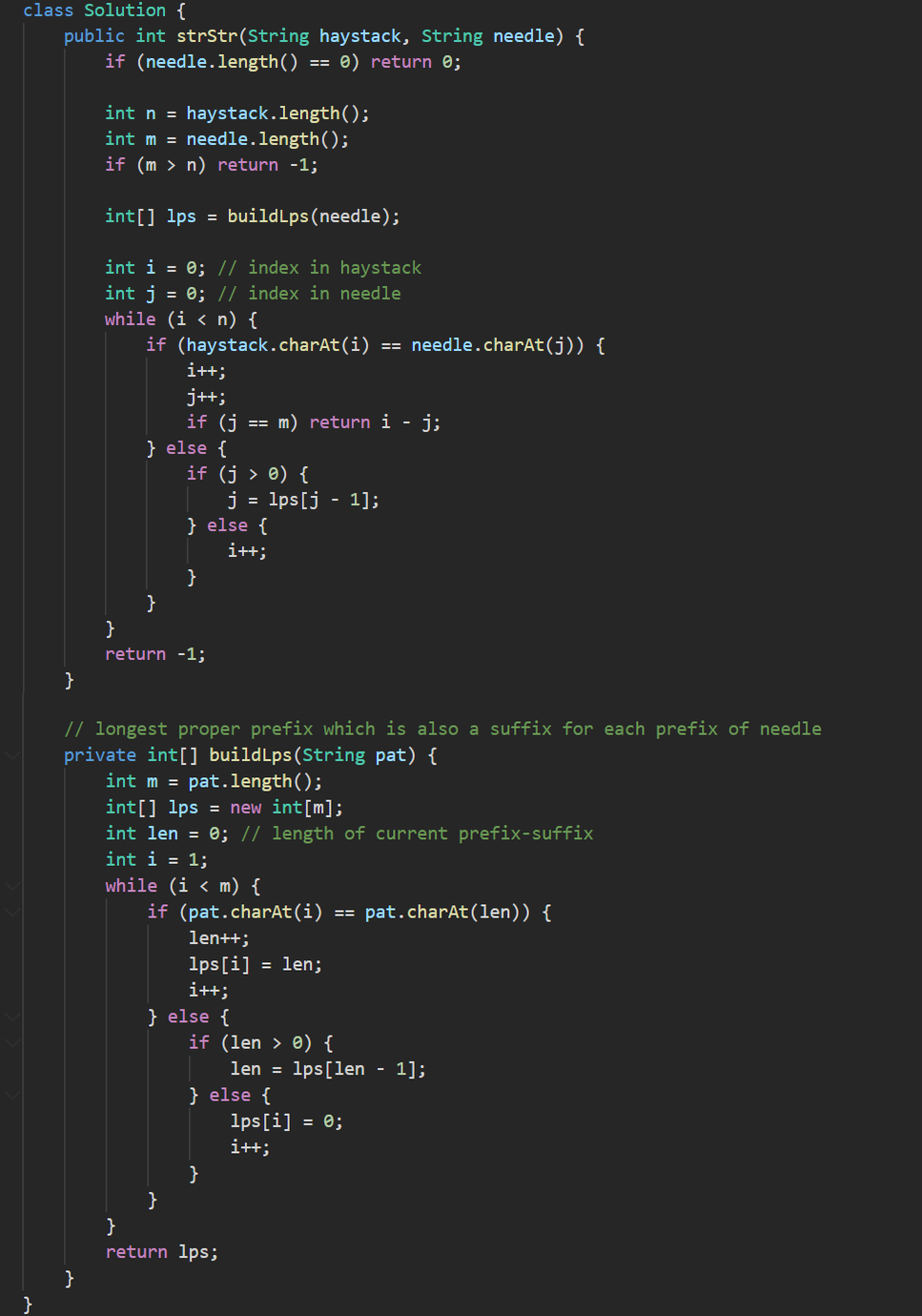 LeetCode #28: Find the Index of the First Occurrence in a String — Solved in Java