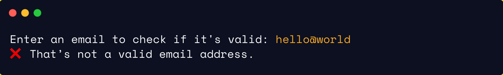 Check if an email address is valid using regex in Python