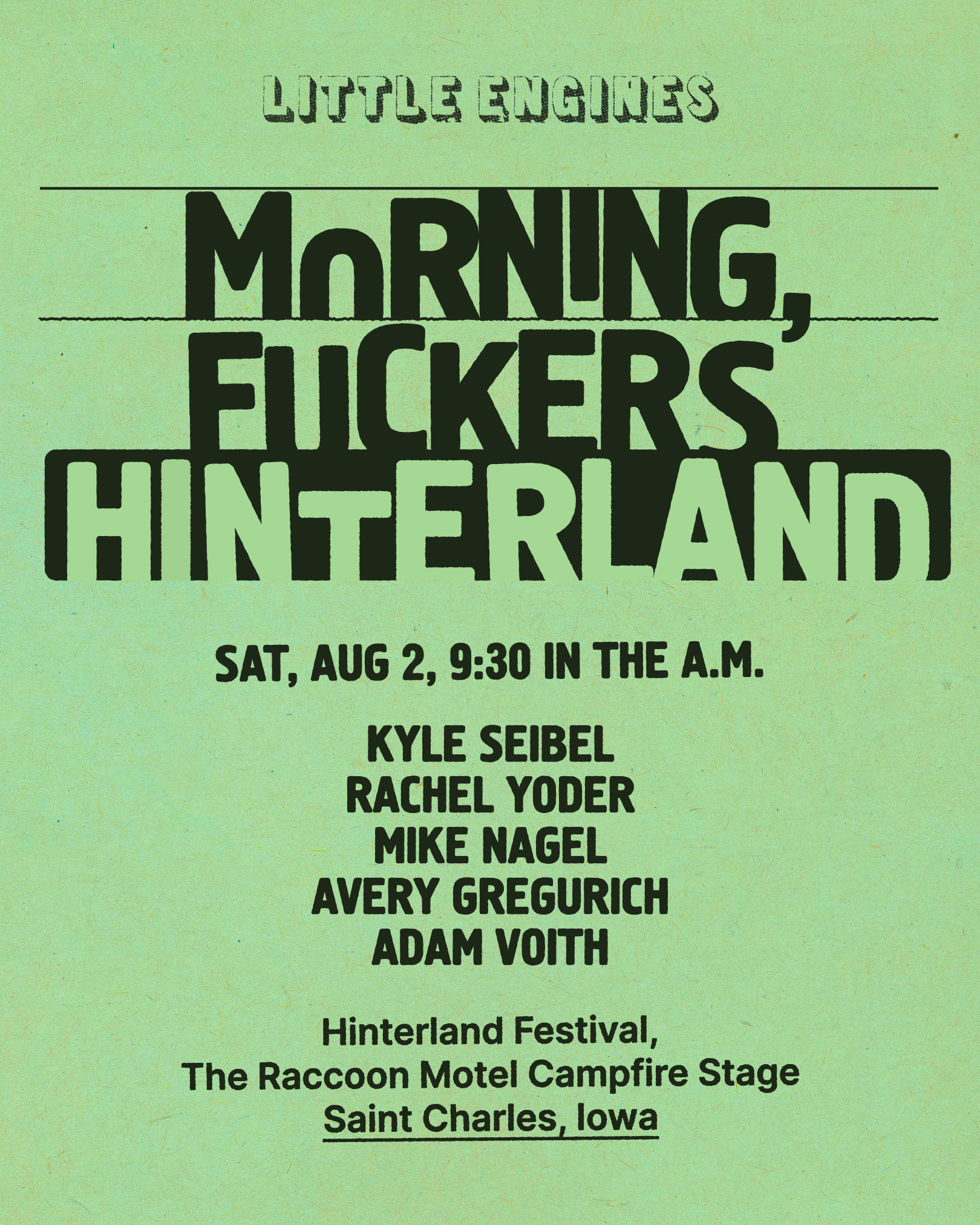 Little Engines on Substack: "Morning at Hinterland Festival in Iowa ...