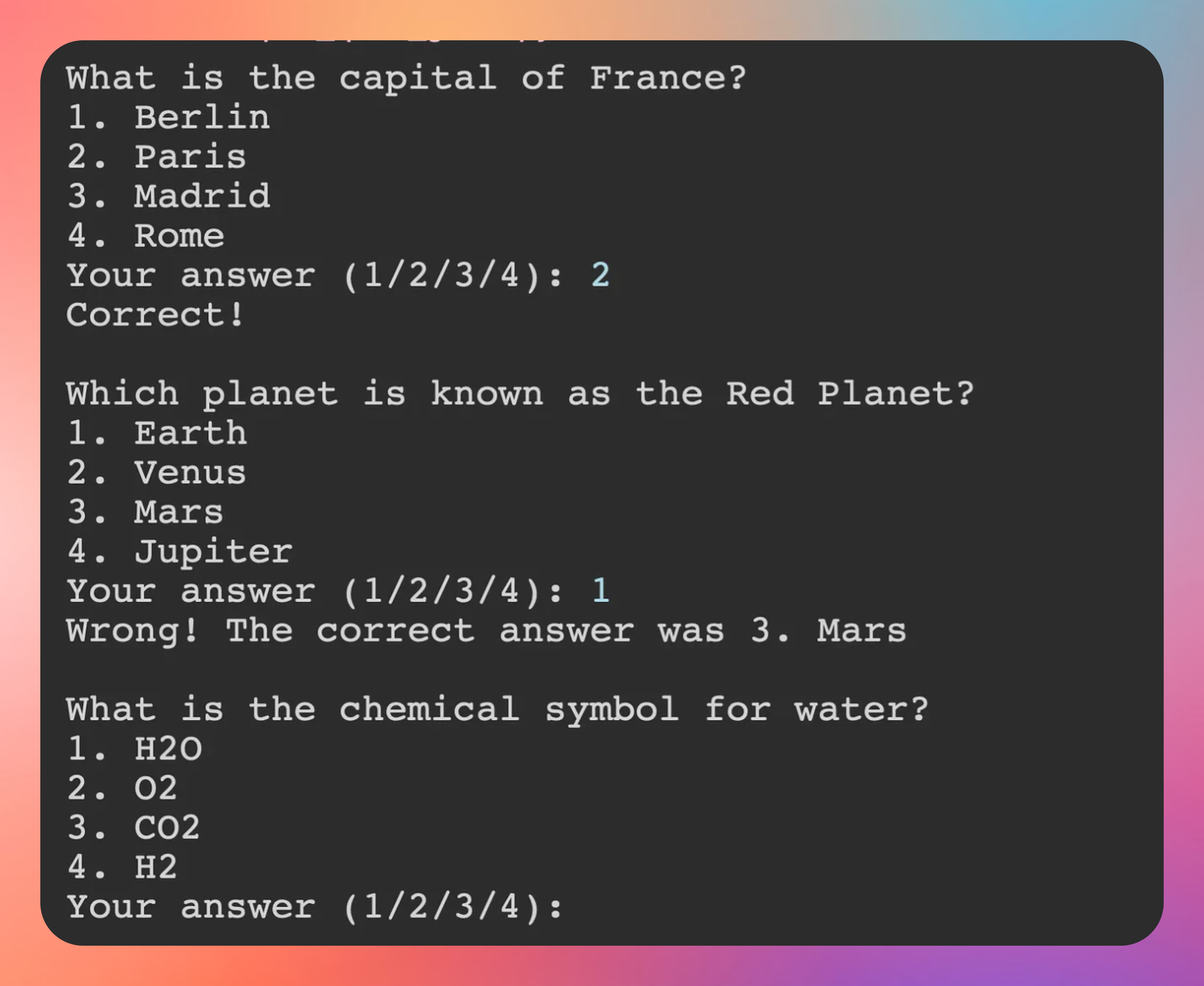 Python Project Build A Simple Quiz Game By Ardit Sulce
