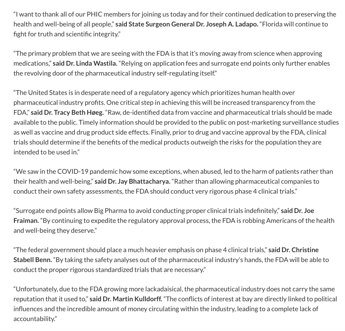 FDA's shortcomings: A list - by Tracy Beth Høeg, MD, PhD