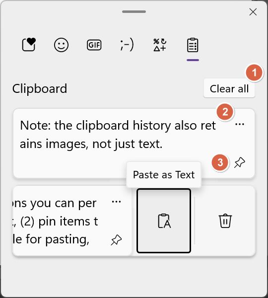 Use the copy clipboard history utility to paste past copied items