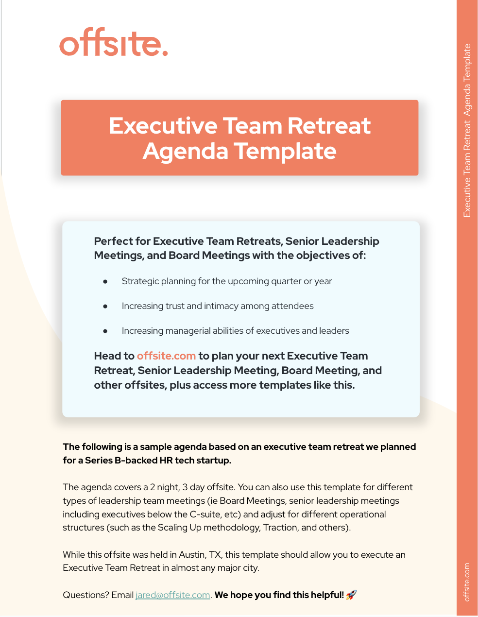 How To Plan An Effective Executive Team Retreat
