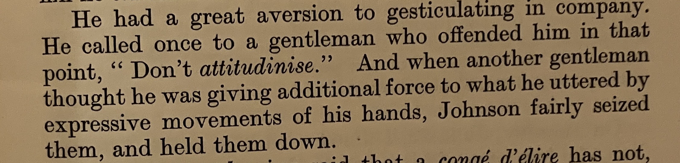 Henry Oliver on Substack: "If you gesticulated too much in front of Samuel Johnson he would grab ...