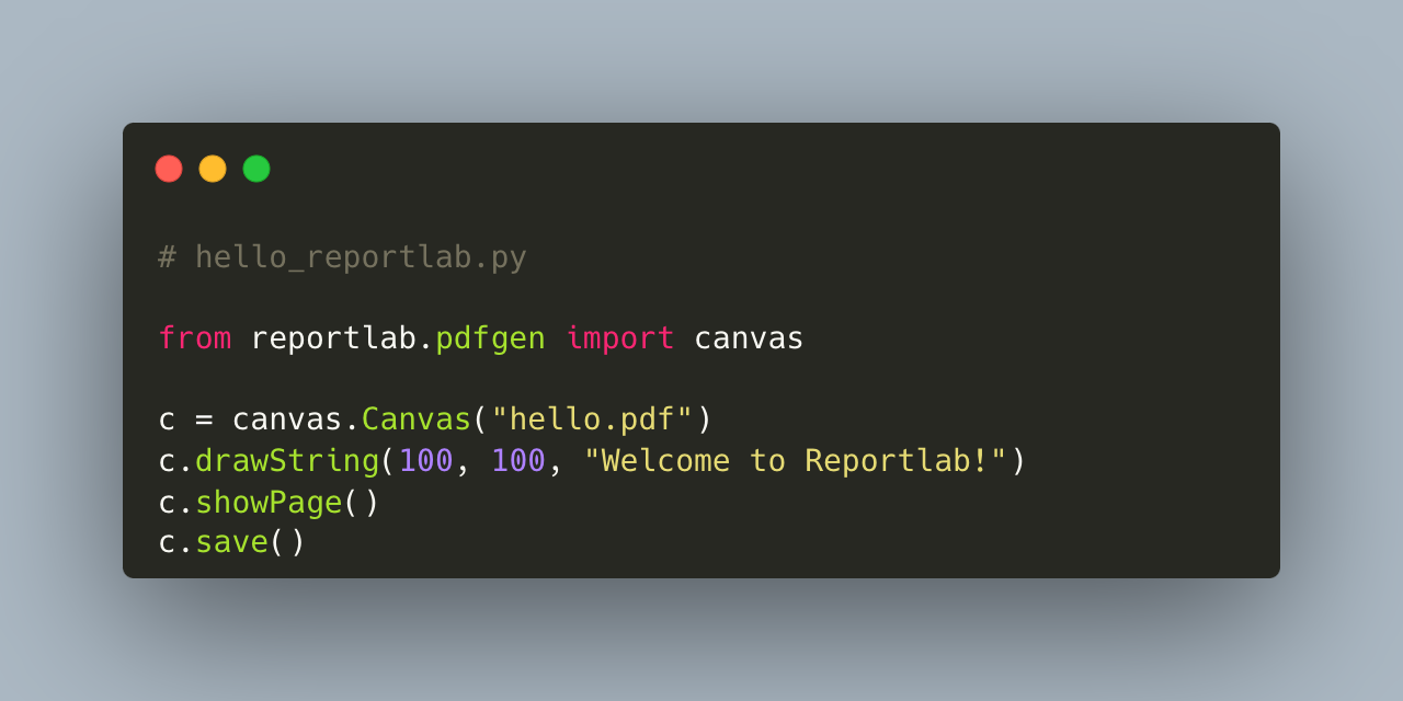 Creating PDFs with Python and ReportLab's Canvas (Part I)