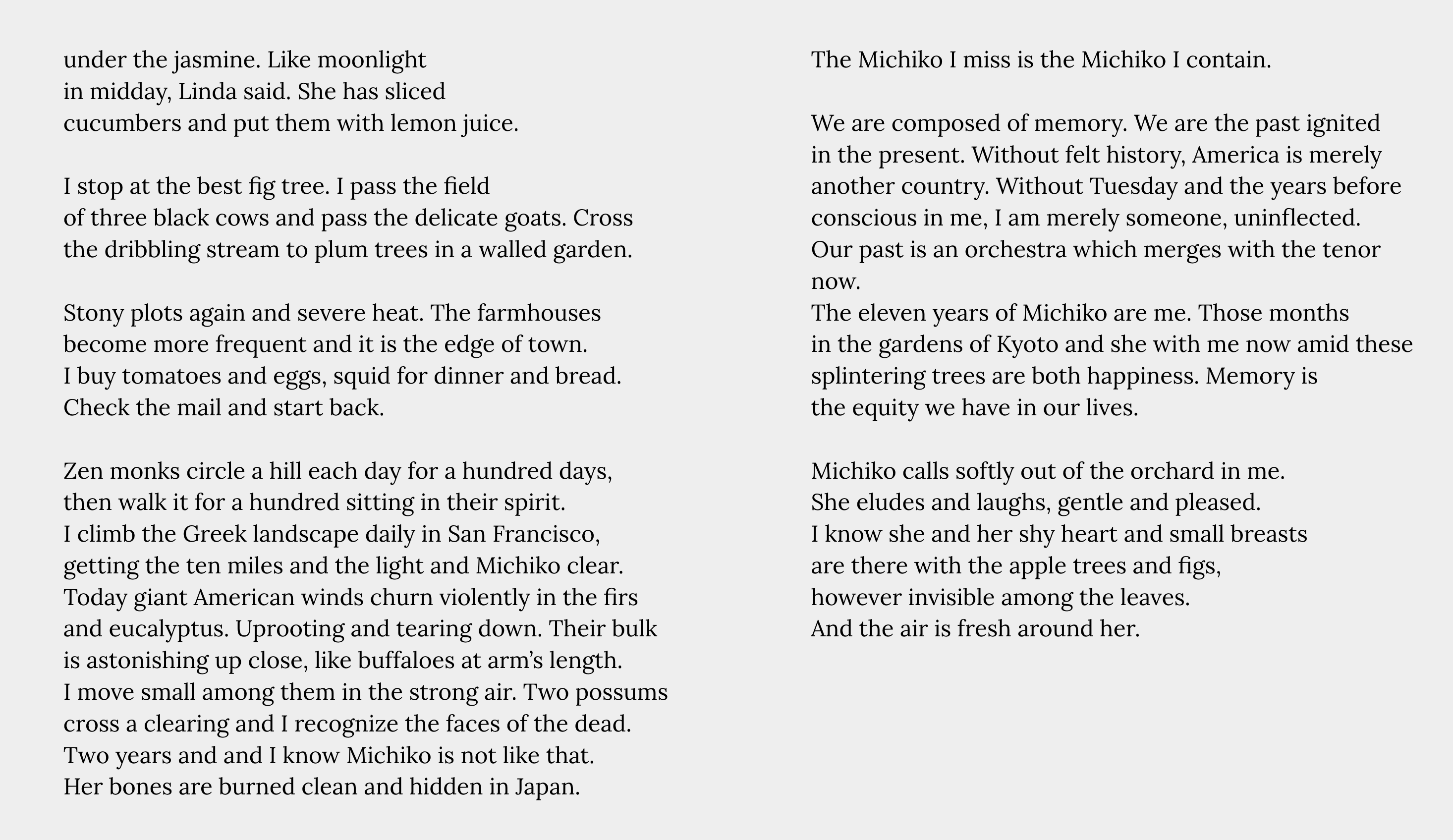 Jack Gilbert & Michiko Nogami - by Bailey Richardson