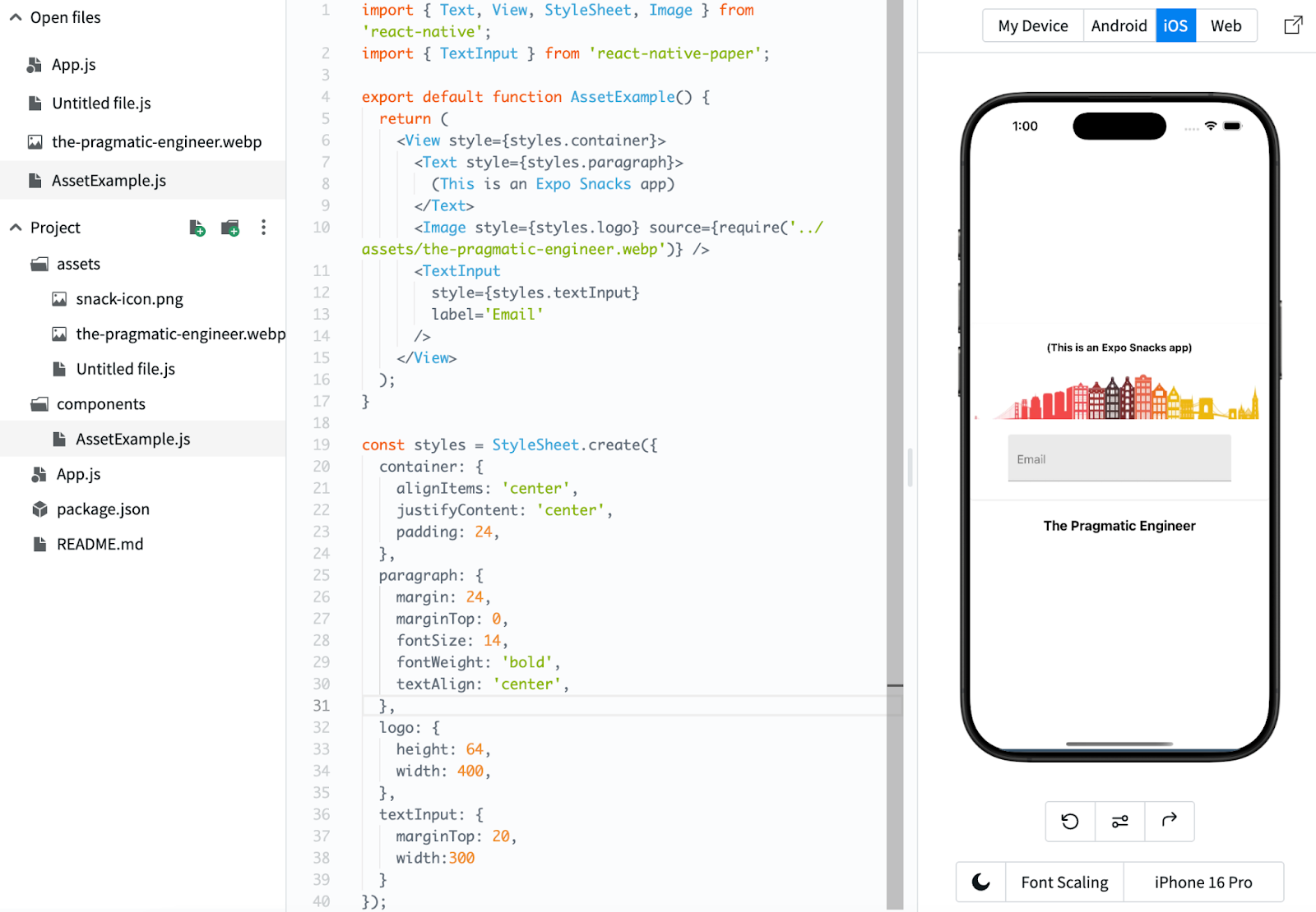 Cross-platform mobile development with Expo