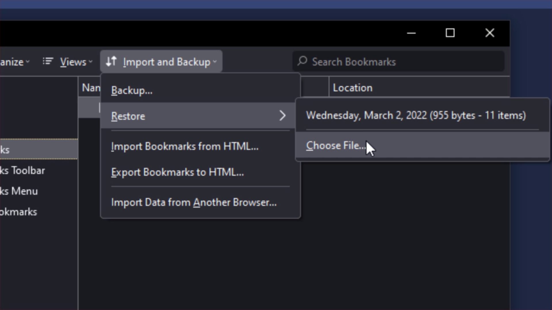 How To Backup and Restore Your Firefox Bookmarks