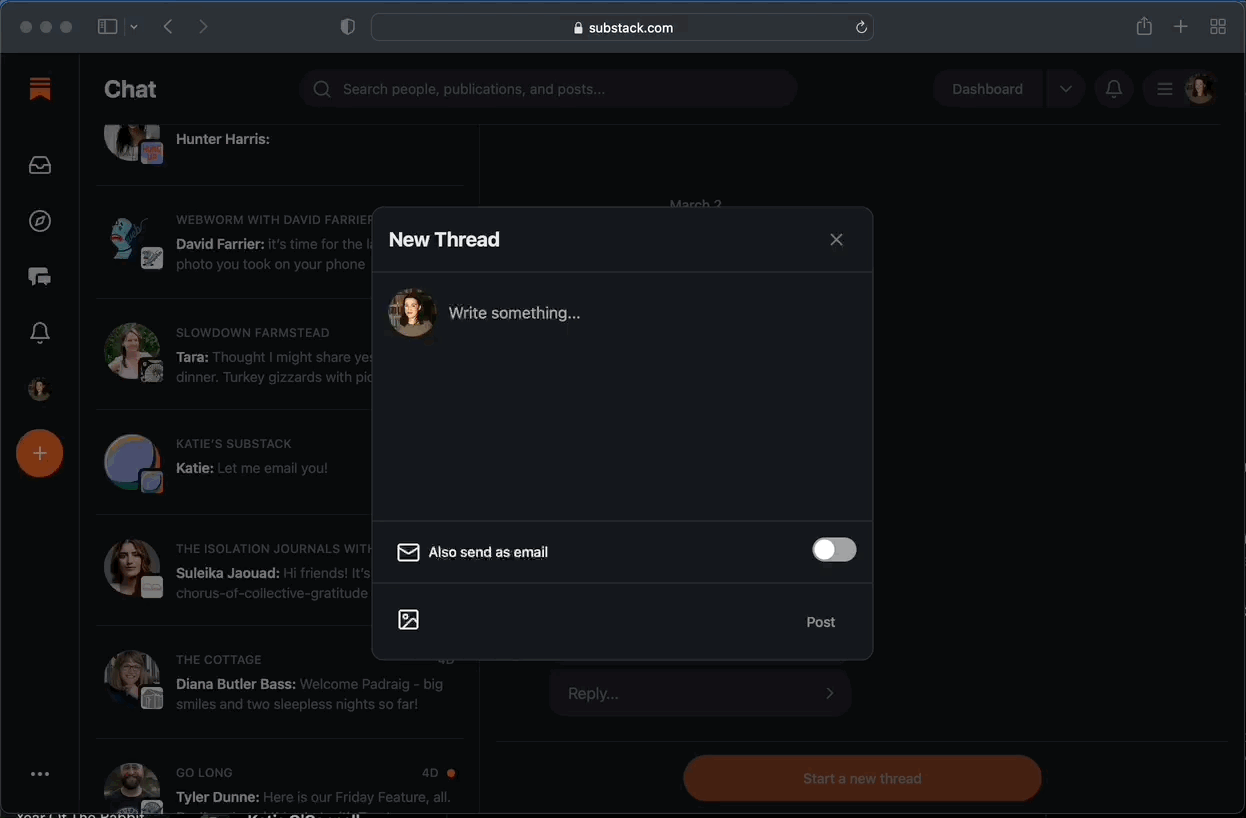 Substack Chat - An online community platform - On Substack