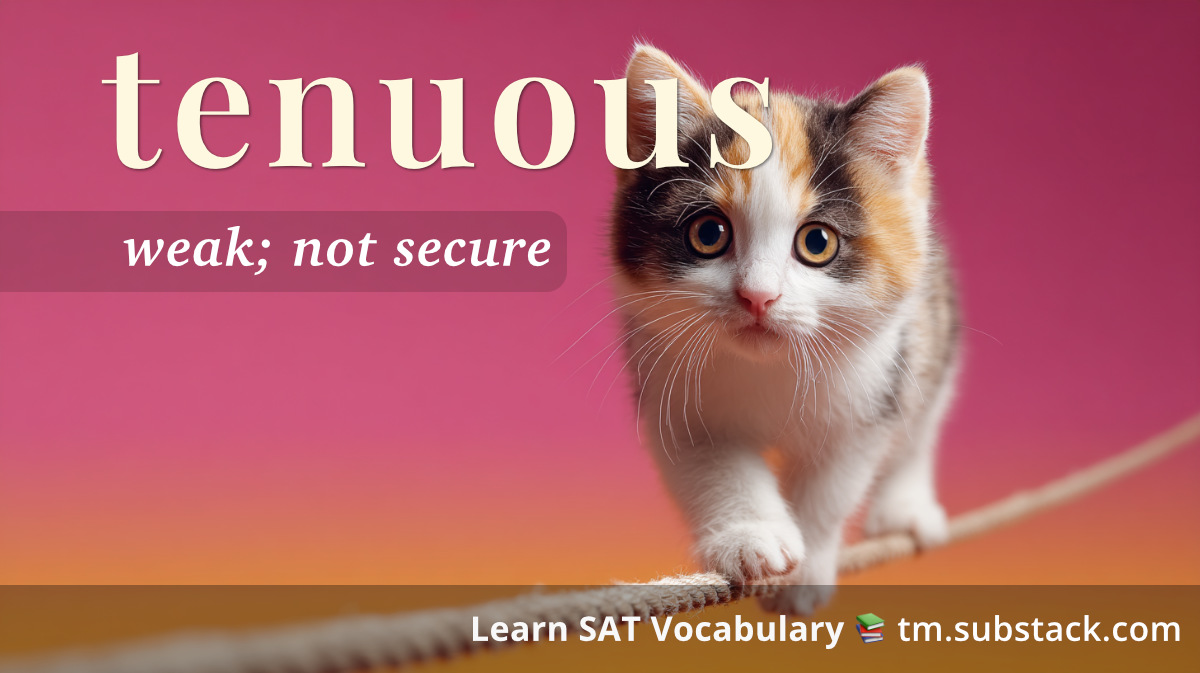 tenuous | Definition & Meaning for the SAT