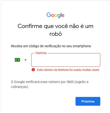 Como criar uma conta Google sem telefone