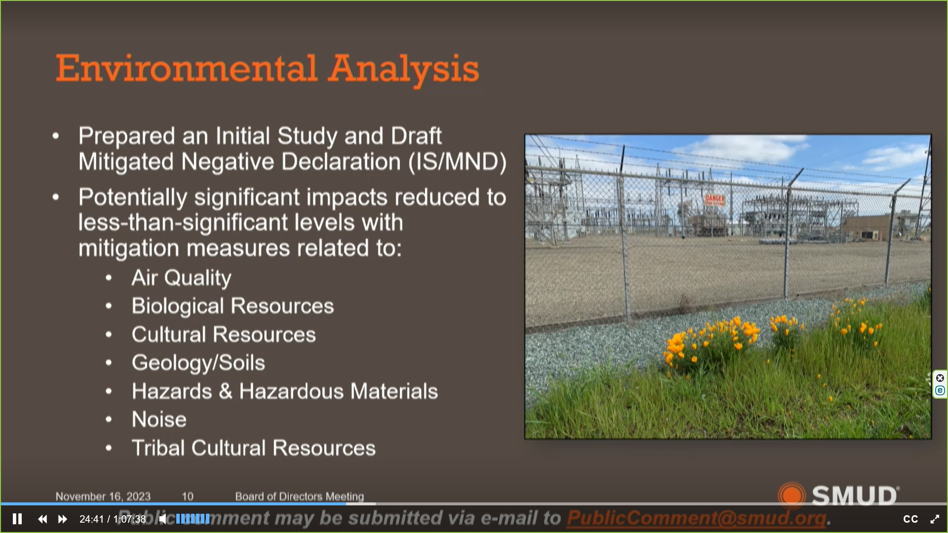 One Year of SMUD Board Meetings - Fair Oaks Civic Society