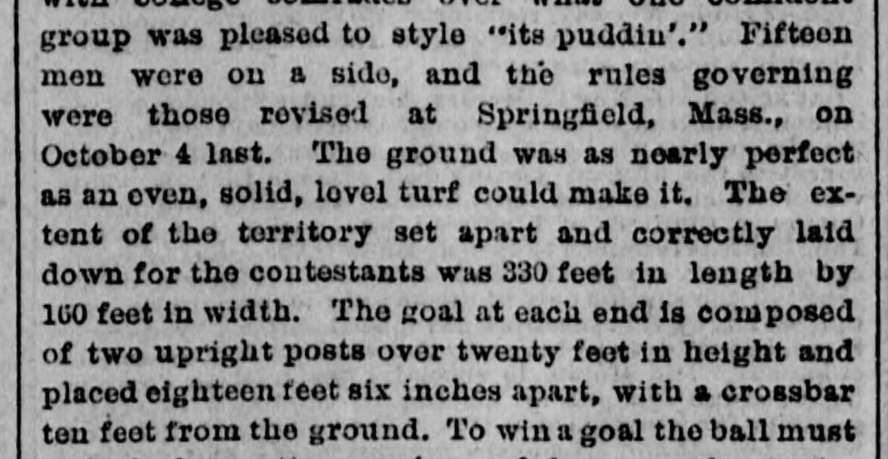 Why Football Fields are 100 Yards Long and 160 Feet Wide