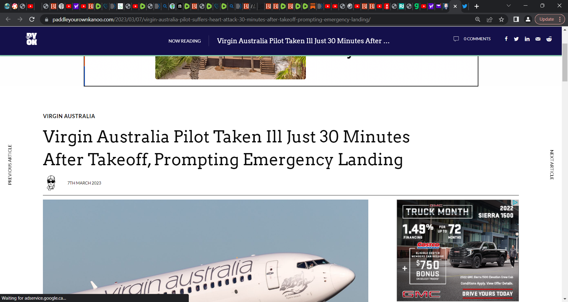 Massive heart attack in PILOT Virgin Australia Taken ill Just 30 ...