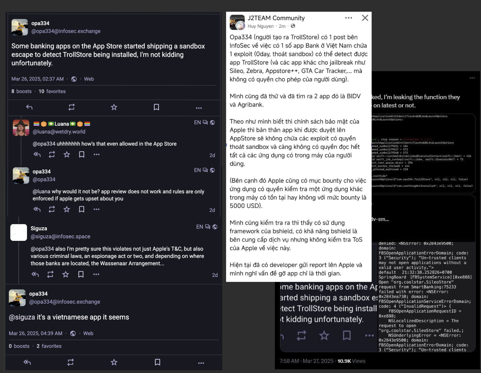 Technical Analysis - Improper Use of Private iOS APIs in some Vietnamese Banking Apps