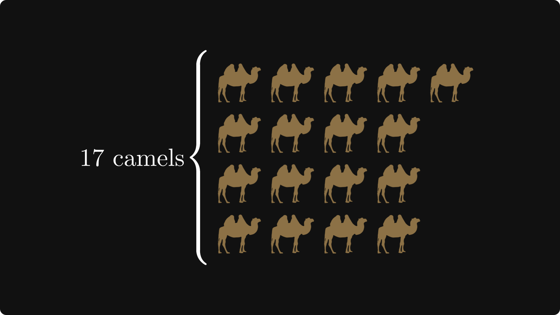 The Camel Principle - by Tivadar Danka - The Palindrome