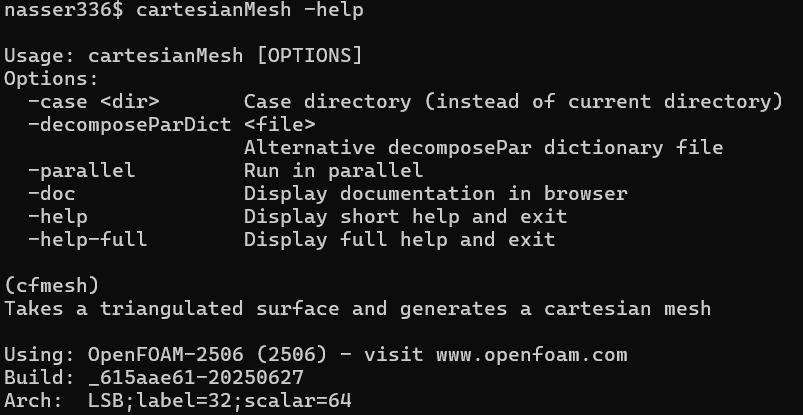 Complex geometry meshing with OpenFOAM on WSL