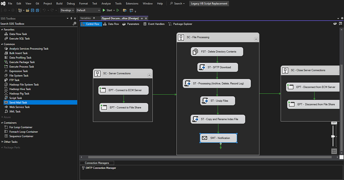 Using a Send Mail Task to Send out Notifications in SSIS