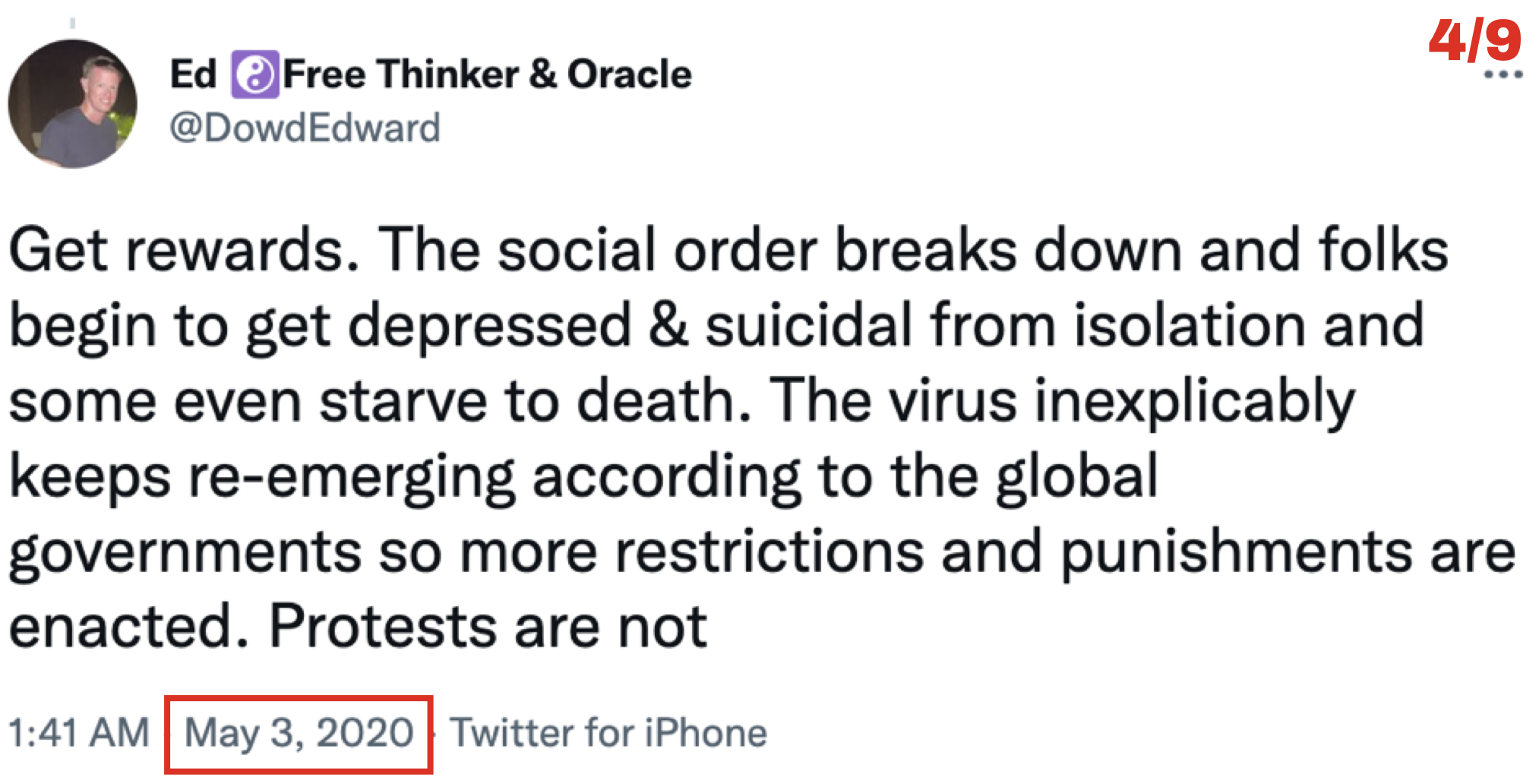 Ed Dowd: a prophecy of sorts - by Some Thinking Allowed