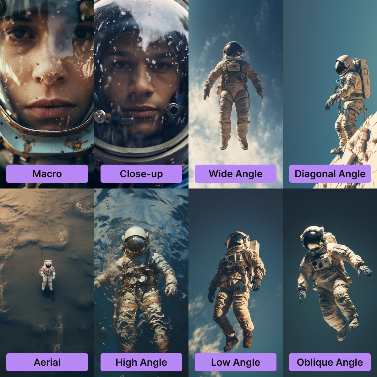 How to Master Composition in MidJourney: Camera Angles, Poses, and Optical Tricks