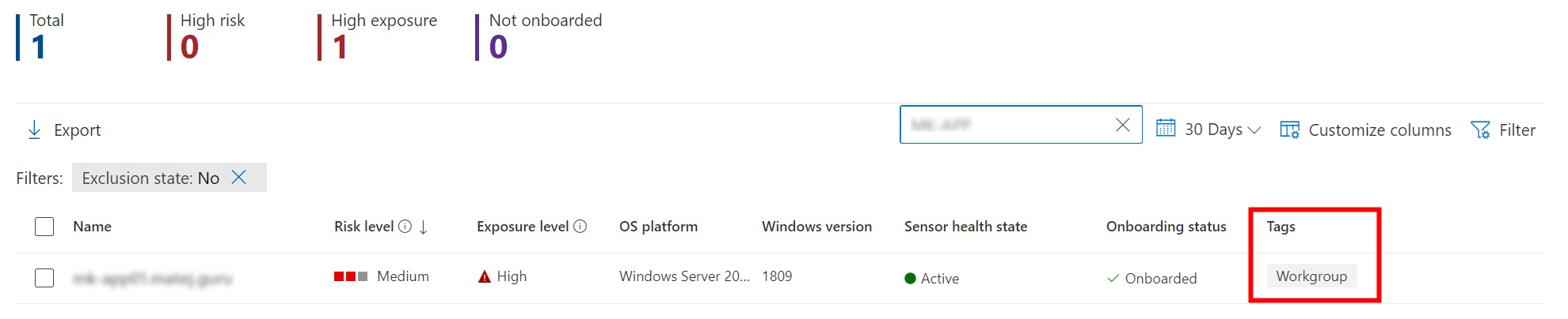 Microsoft Defender for Endpoint script onboarding with TAGs