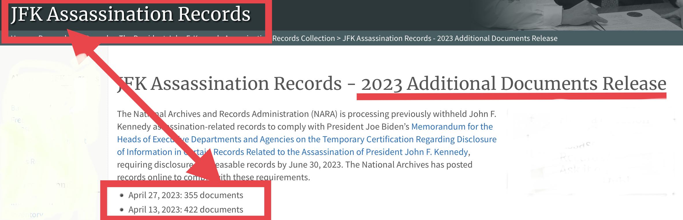 National Archives just released 355 CIA-JFK Assassination Files