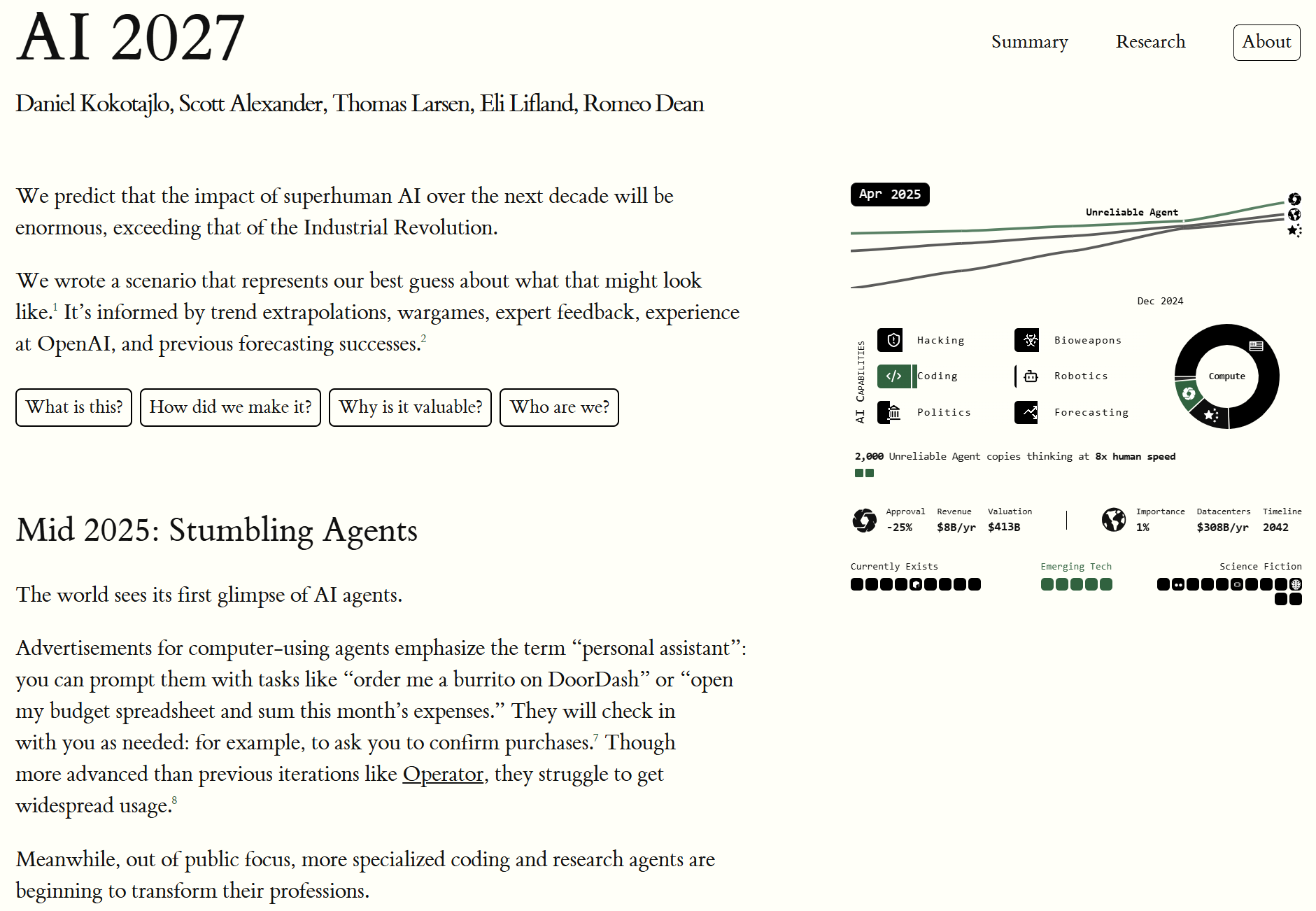 Our first project: AI 2027 - by Daniel Kokotajlo