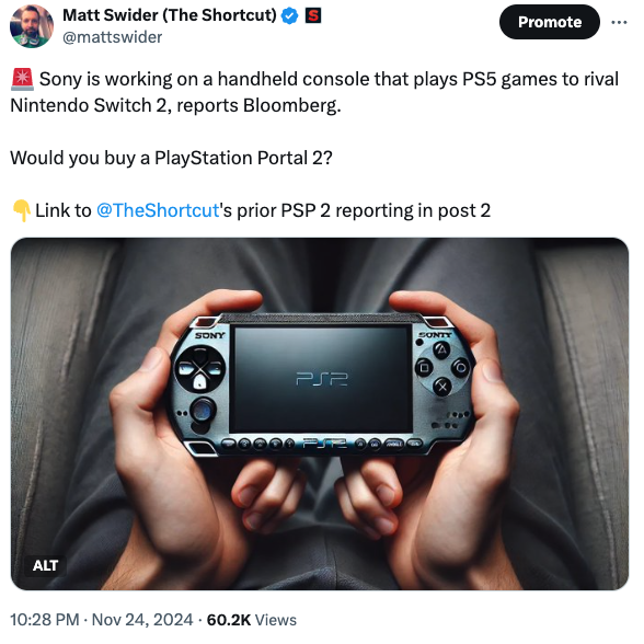 Sony’s PSP 2 handheld that can play PS5 games is reportedly in development