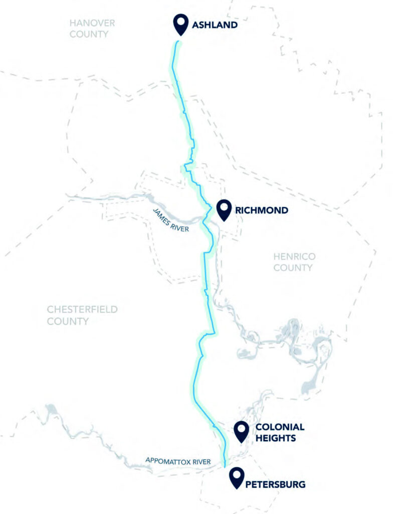 Diverging Vision for the Fall Line Trail Route Through the City of Richmond