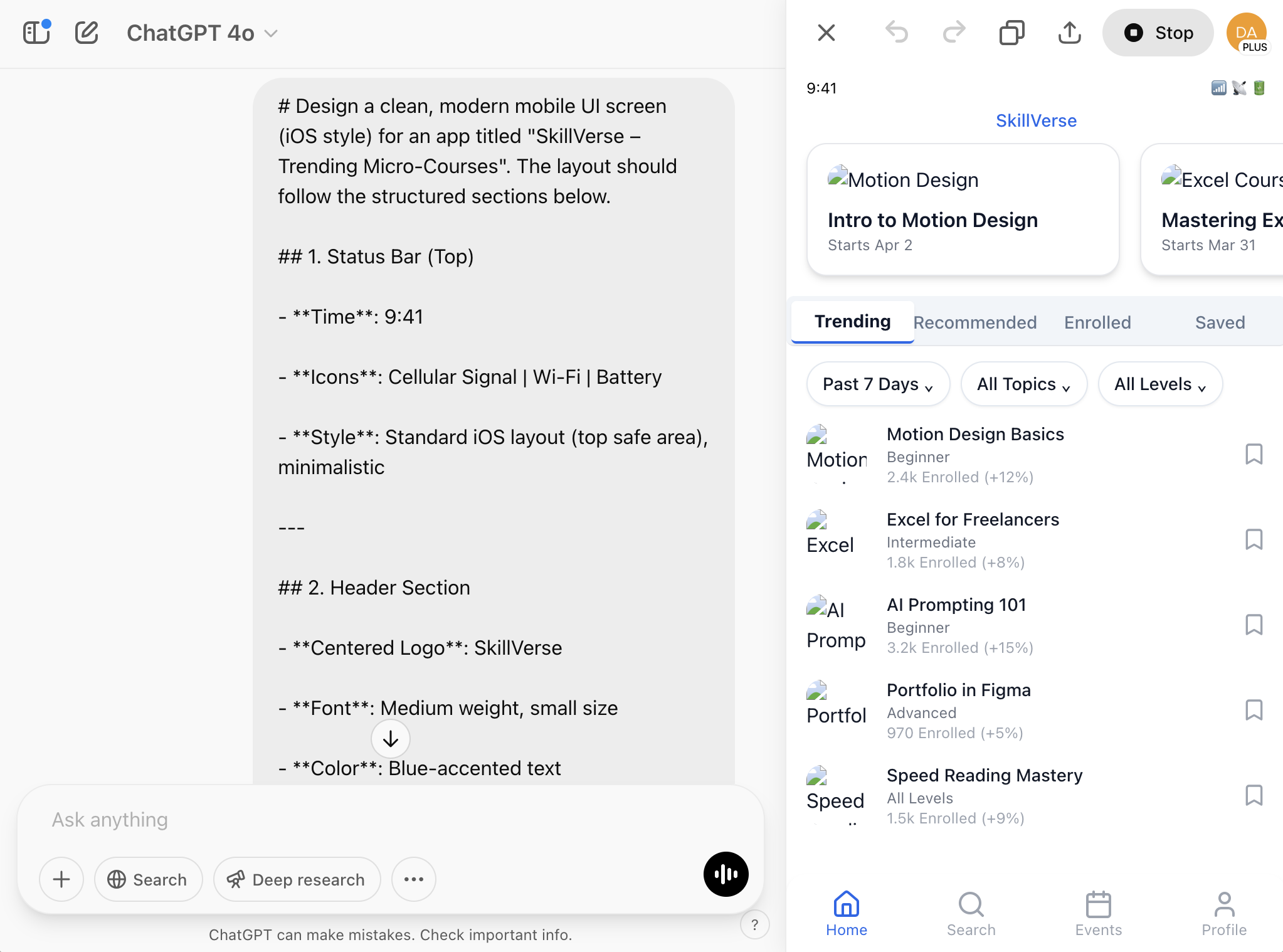 How I created UI with ChatGPT's new image generator (4o)