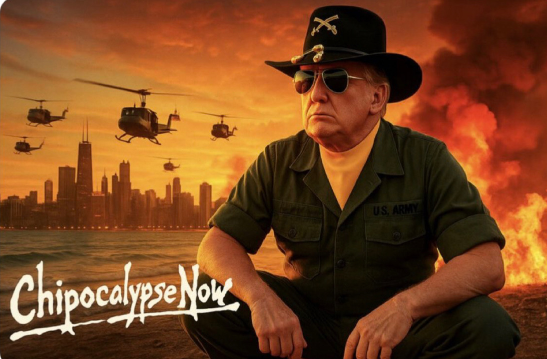 Donald Trump as Lt. Col. Kilgore from 'Apocalypse Now.' Yes, that tracks