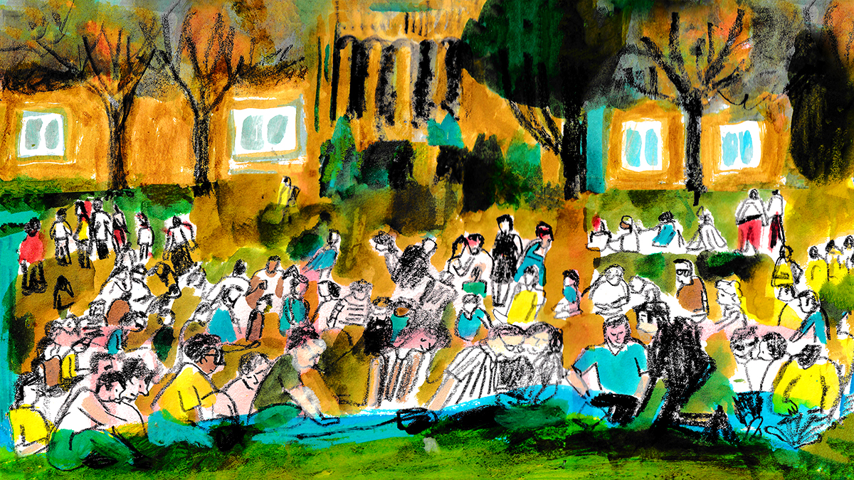 12. Drawing a crowd - by Beth Spencer