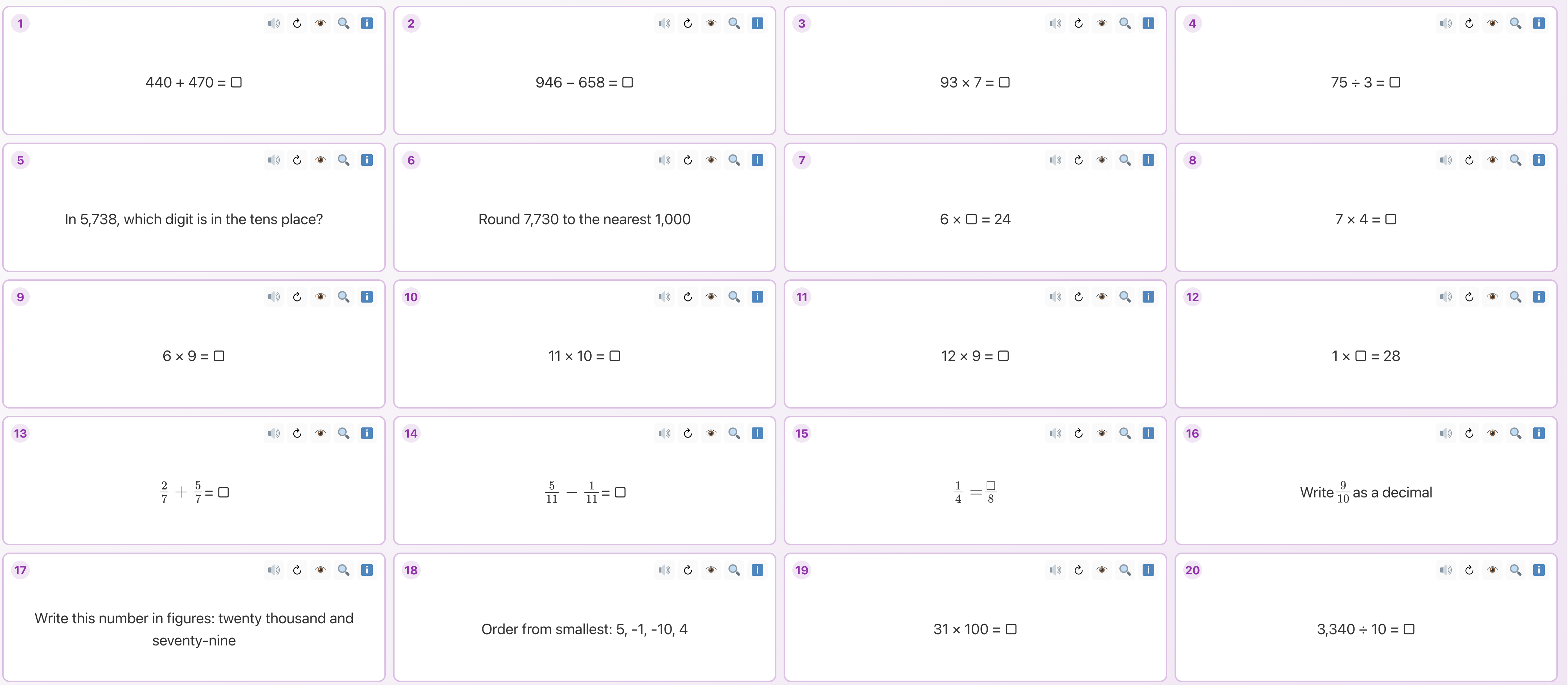 Plenty in 20: my latest, free, maths resource