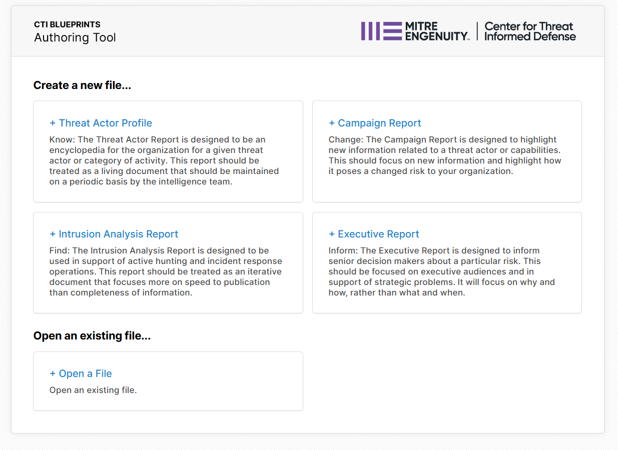 CTI: Cyber Threat Intelligence Report Authoring Templates & Tools