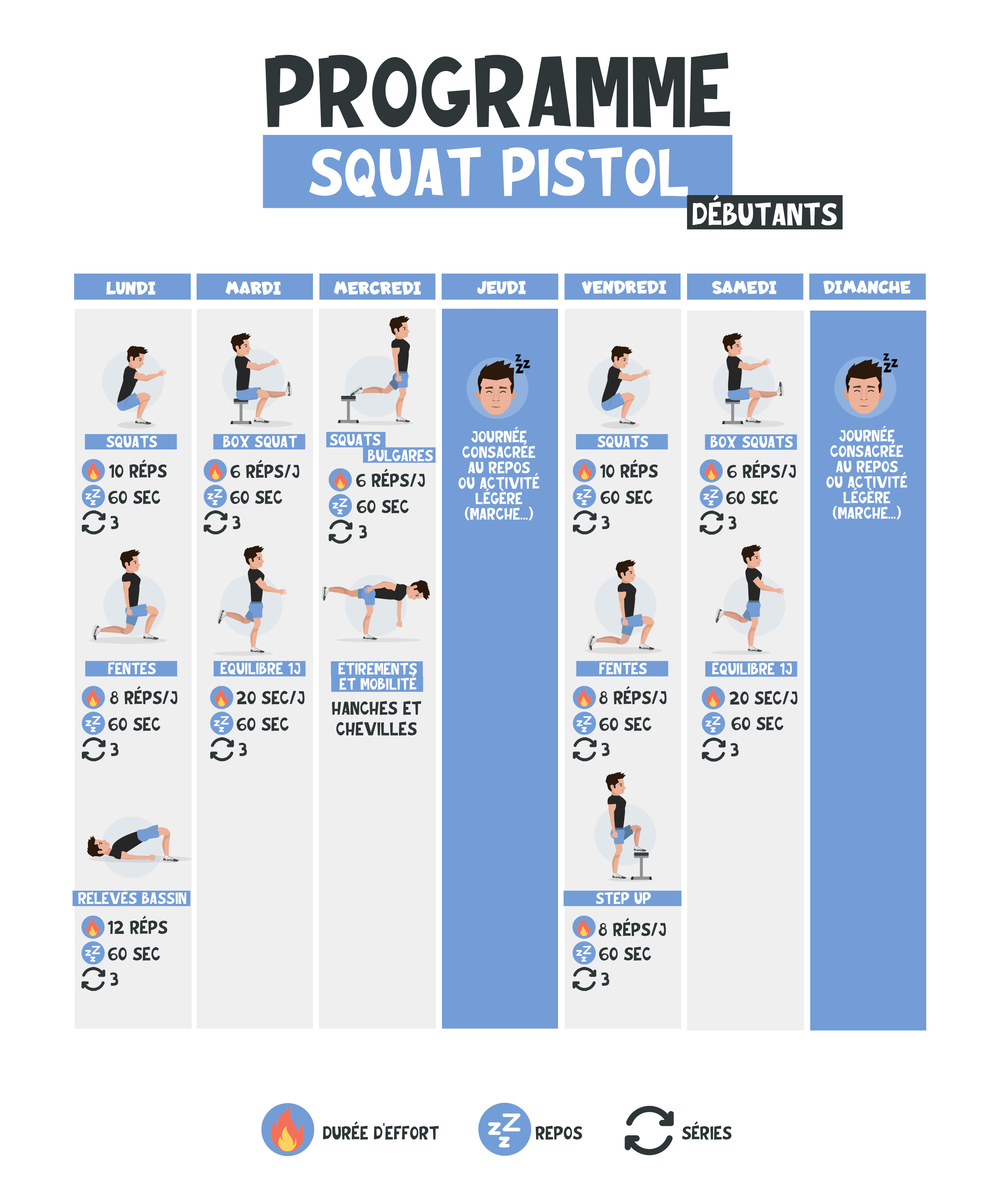 Maîtriser le squat à une jambe [squat pistol]