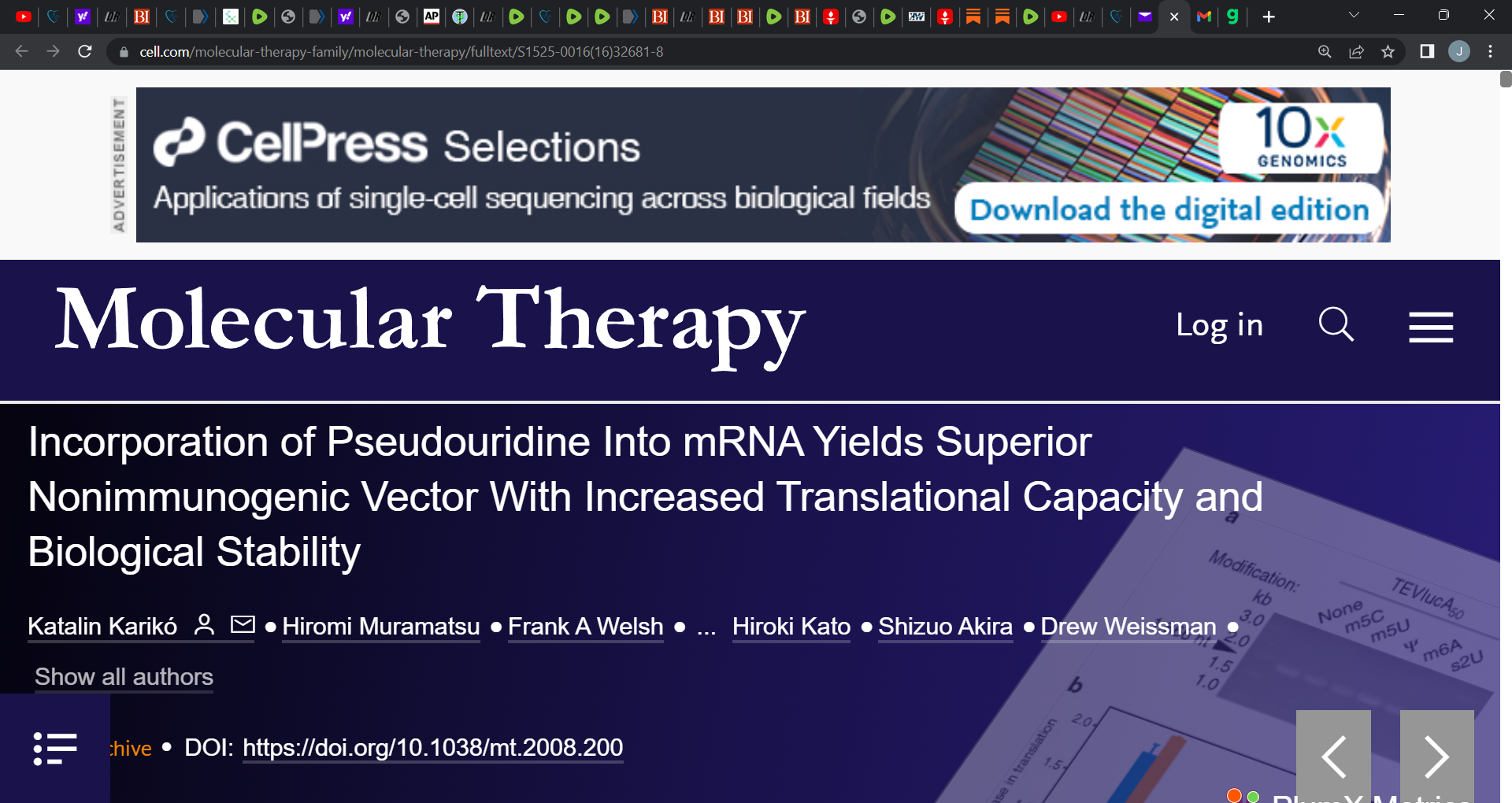 The reckless inventors of mRNA technology Karikó & Weissman et al. tol ... The reckless inventors of mRNA technology Karikó & Weissman et al. tol ...