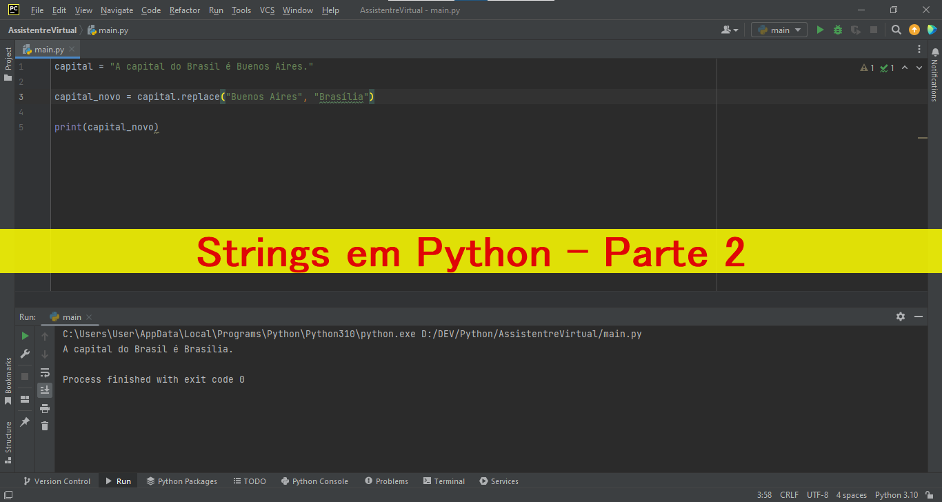 Trabalhando com strings em Python – parte 2 - Prensa