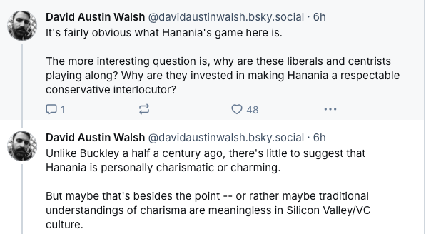 Richard Hanania on Substack: "Au contraire. My charm and charisma are highly underrated."