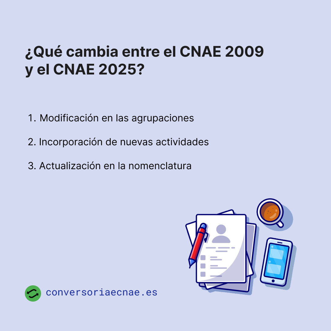 Diferencias entre CNAE 2009 y CNAE 2025: ¿Qué debes saber para tu empresa?