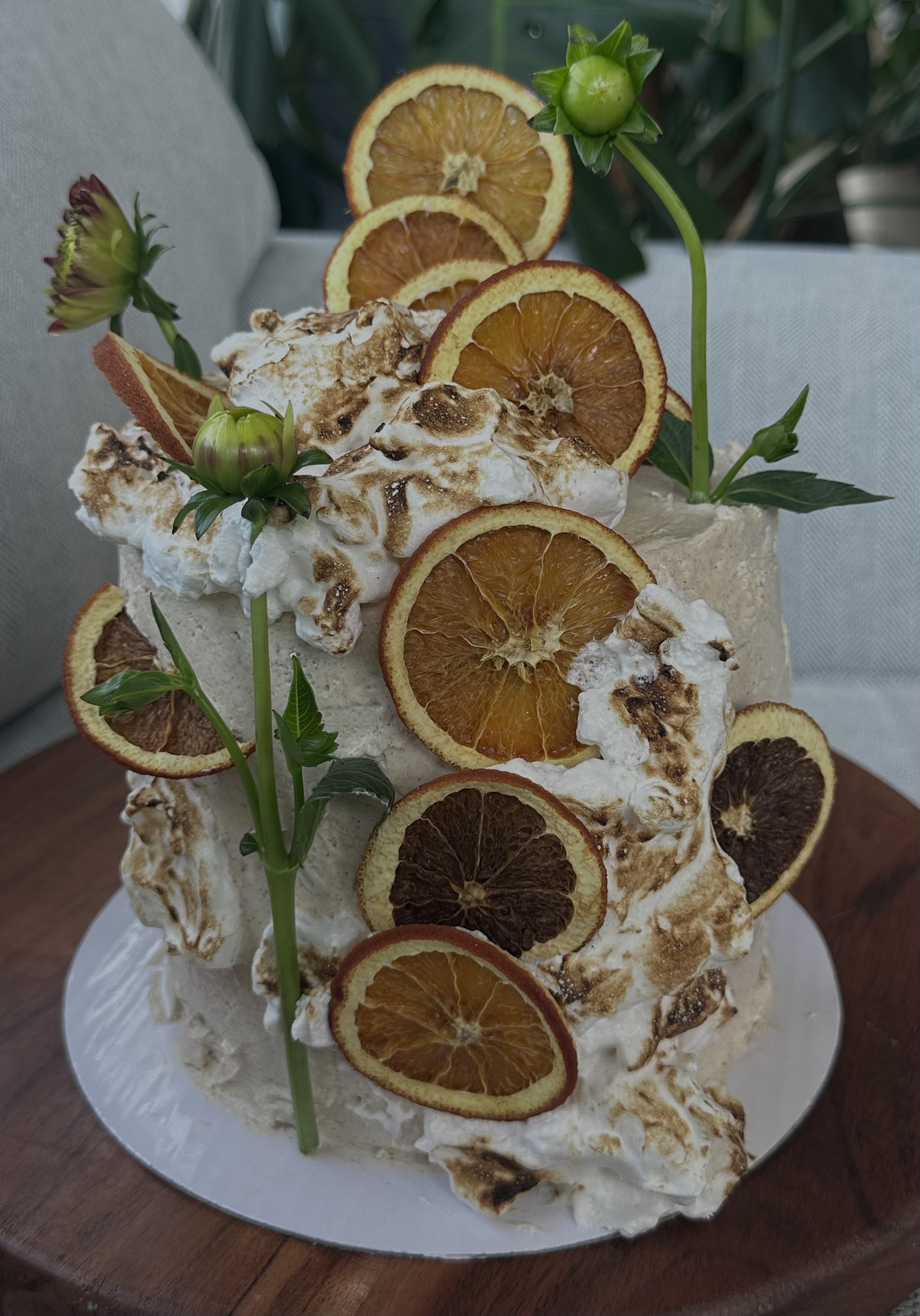 Saffron Cake with White Peach & Cinnamon - by cèilidh